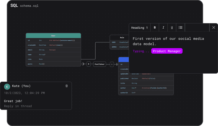 No-code SQL data model with Schema Visualizer