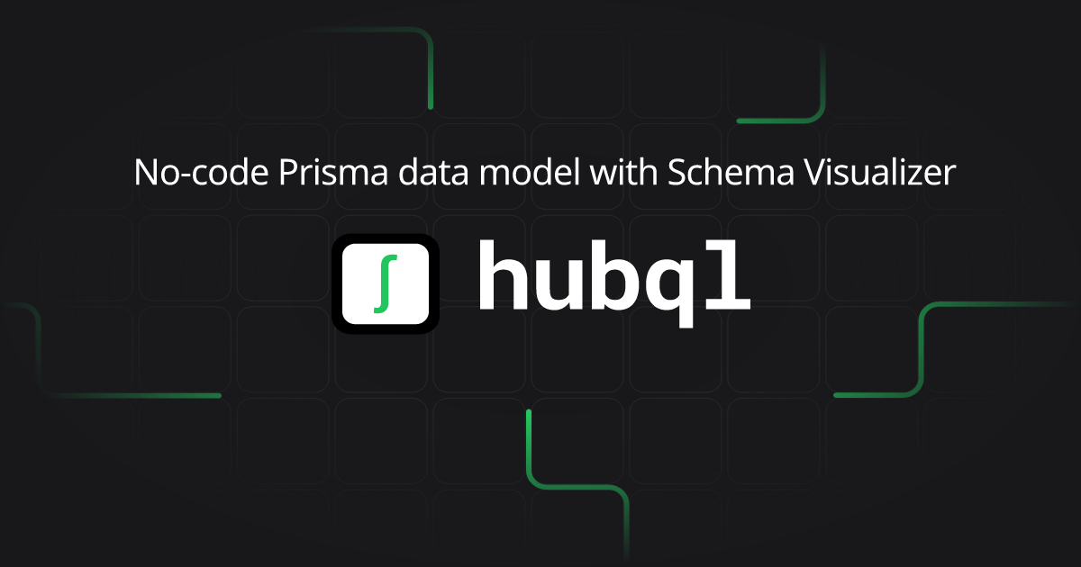 No-code Prisma data model with Schema Visualizer